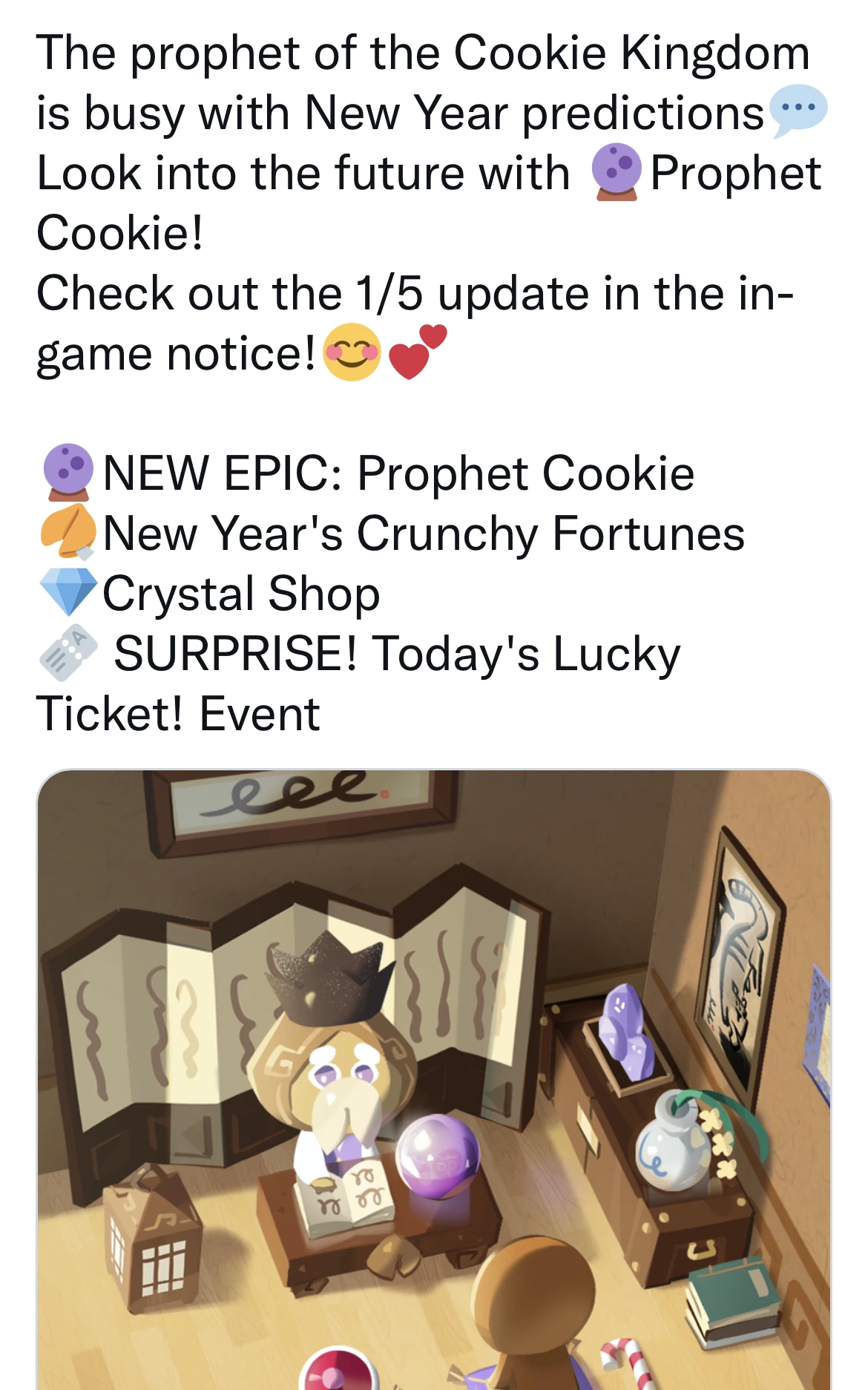 Prophet cookie update!! | Fandom