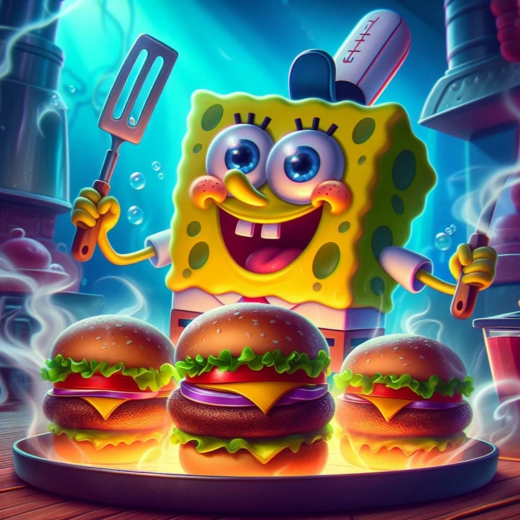 SpongeBob cooking Krabby Patties | Fandom