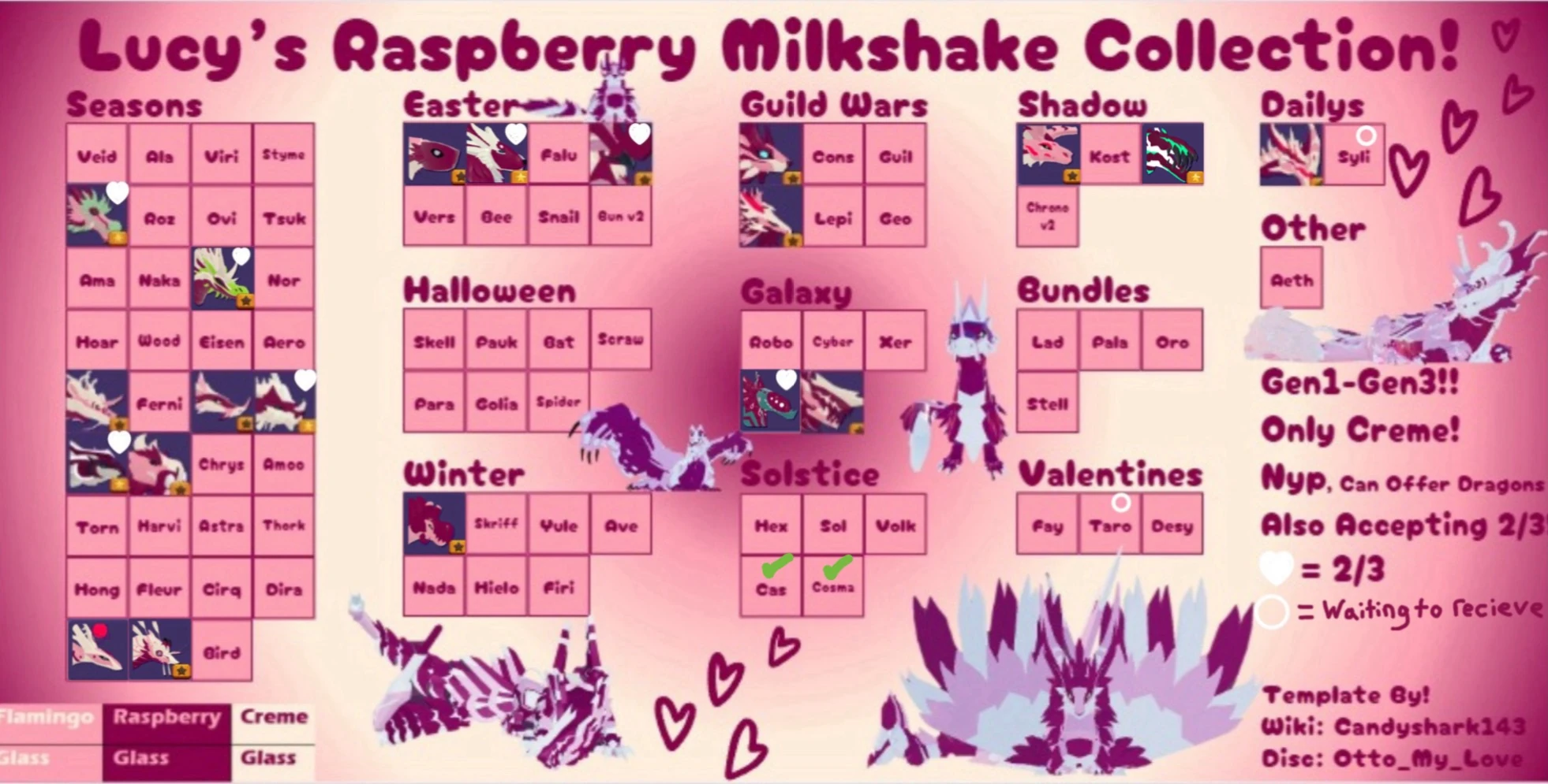 🤍Lf raspberry milkshake themed dragons that i dont own!🩷🤍 | Fandom