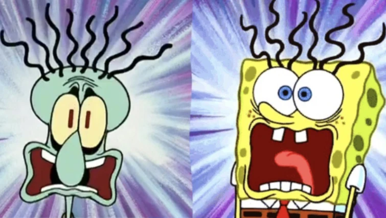 This is how SpongeBob and Squidward should of react if they saw Red ...