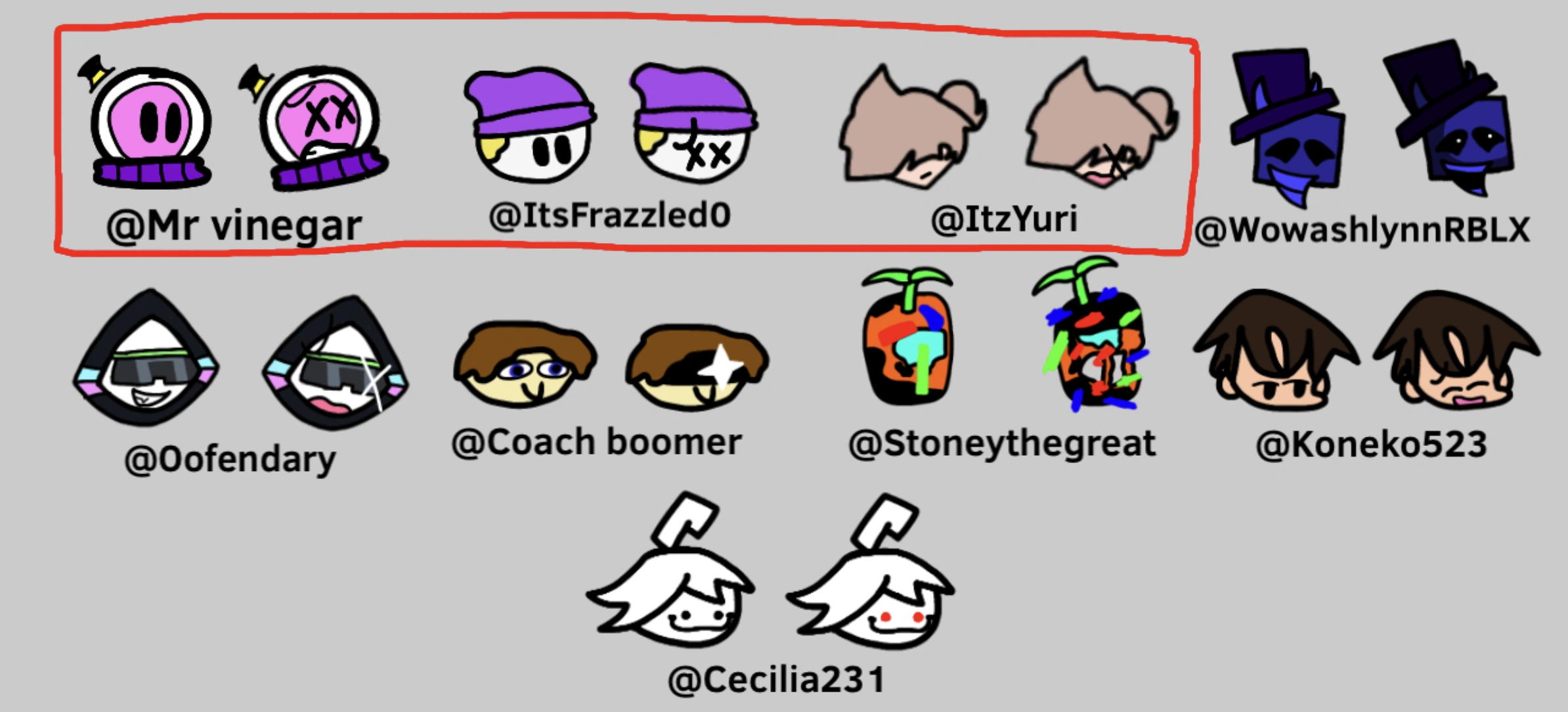 The OC Icon Grid | Fandom