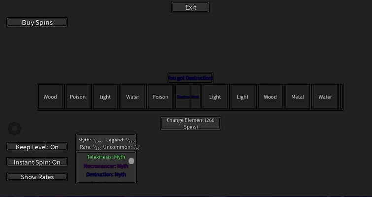Elements I've rolled thus far | Elemental Grind Game | Fandom