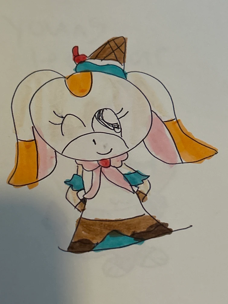 I drew cream in her ice cream dress from sonic forces: speed battle ...