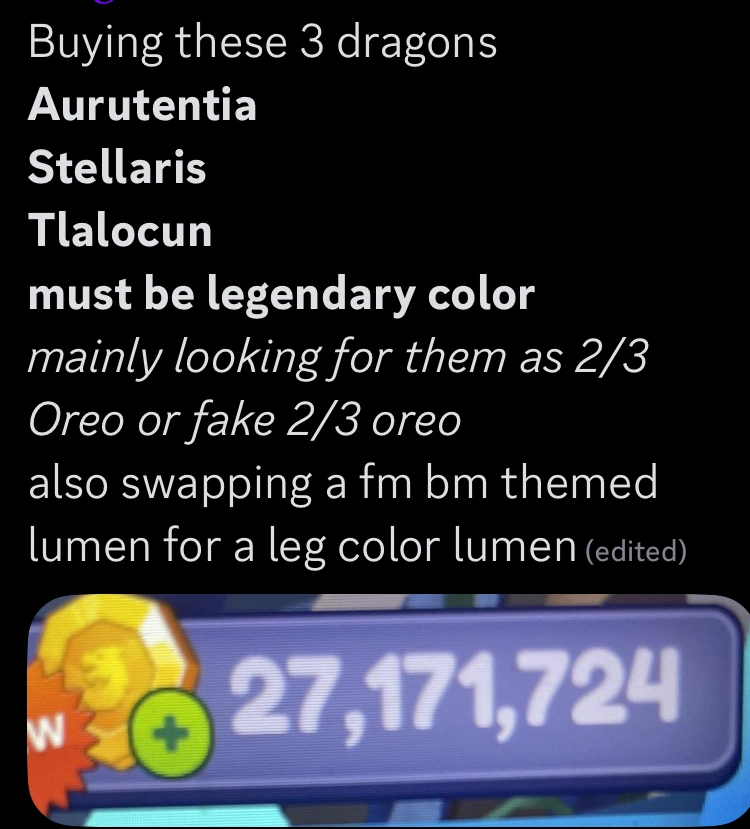 Buying these dragons and swapping a lumen | Fandom