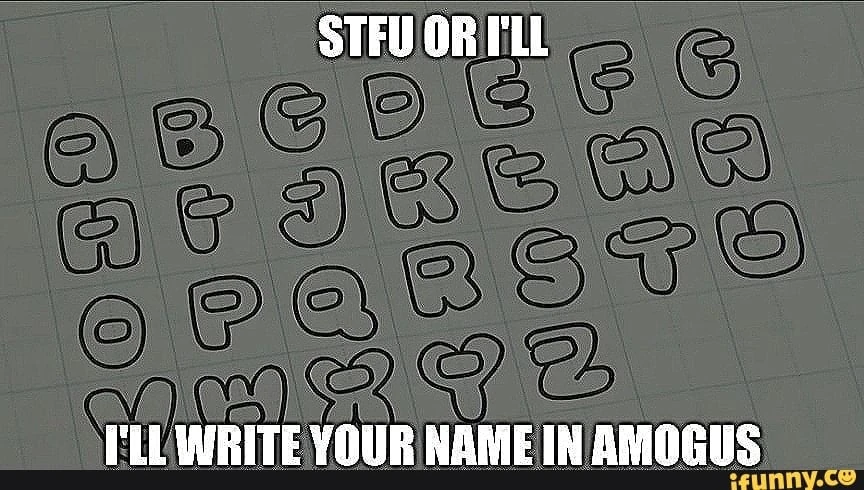 look at this cool among us letters | Fandom