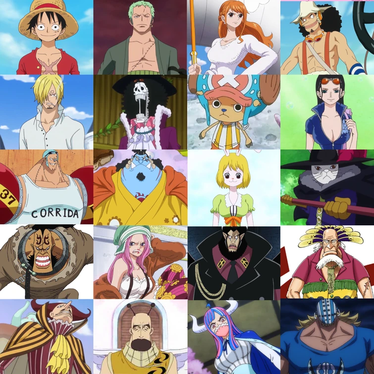 And finally, after 50 rounds, here's what my randomized Straw Hat crew ...