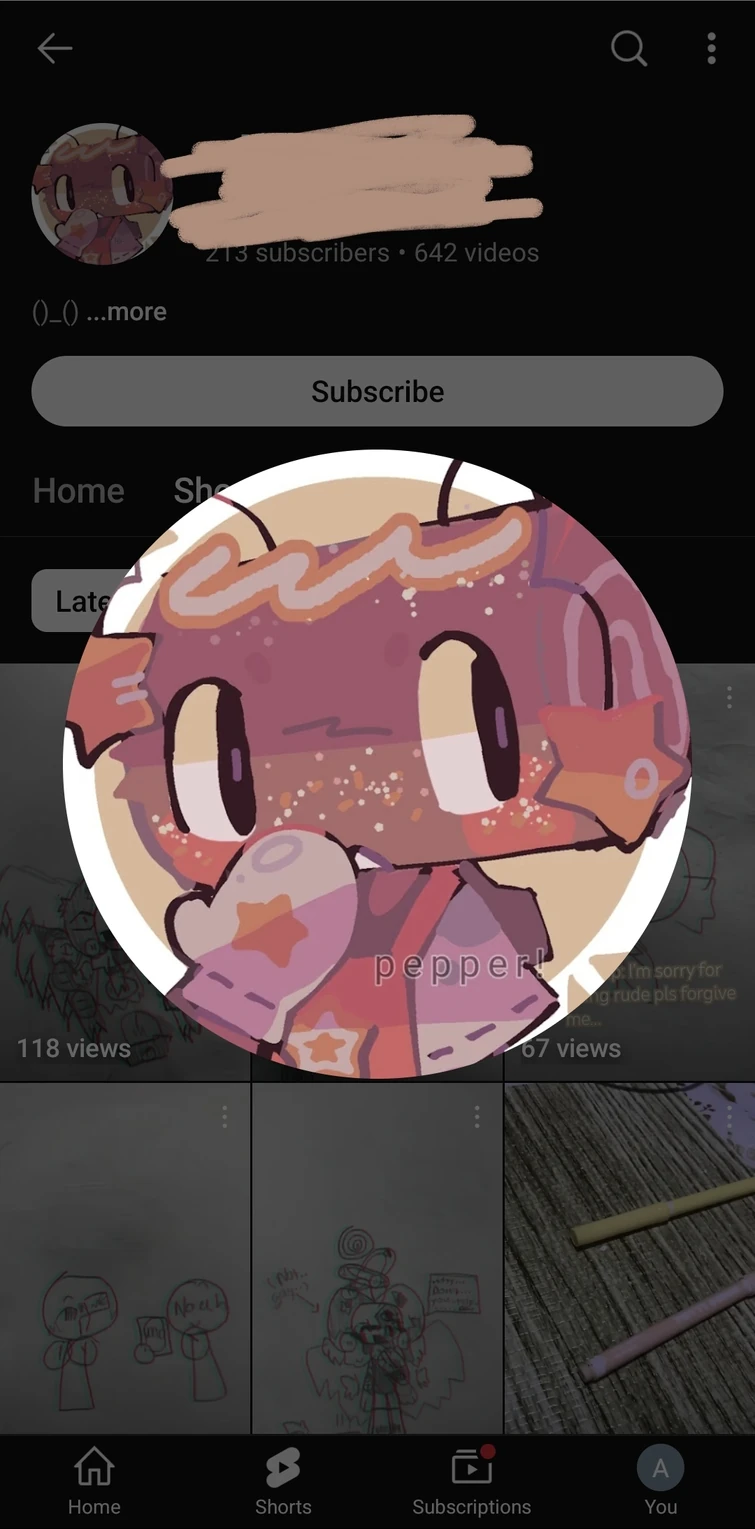I found someone using pepper's art as their pfp on youtube | Fandom