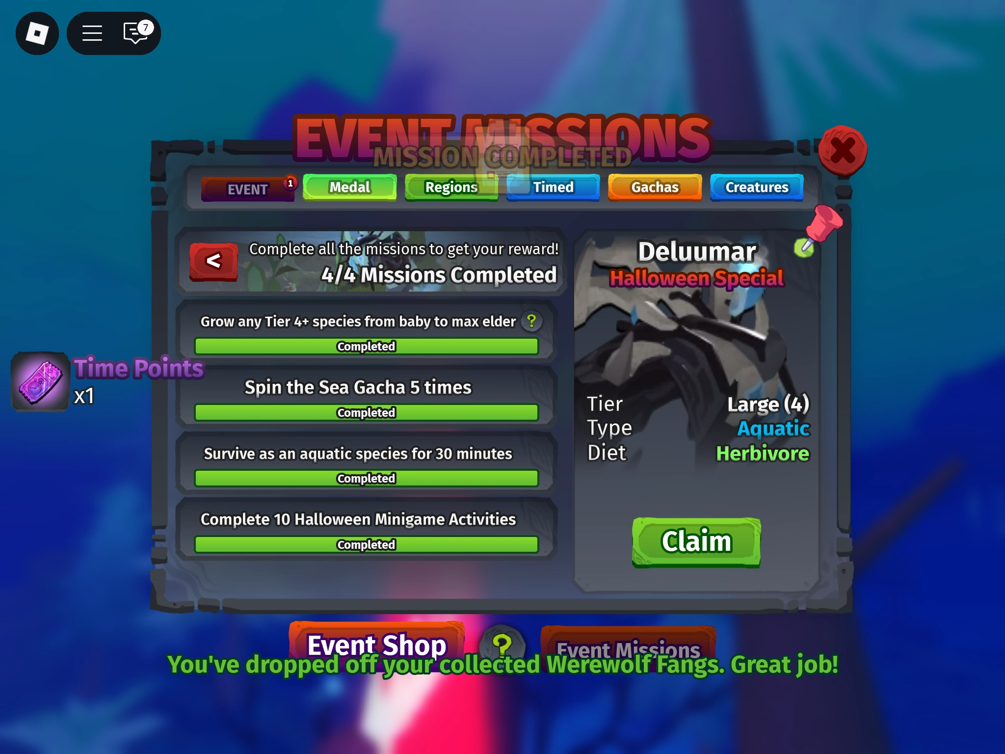After a few hour long breaks and suffering with the last werewolf fang ...