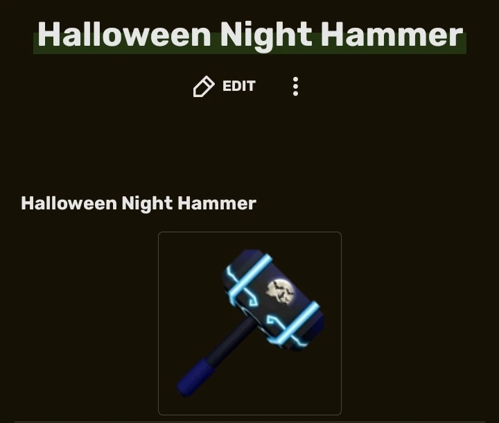 Halloween Night Hammer? | Fandom