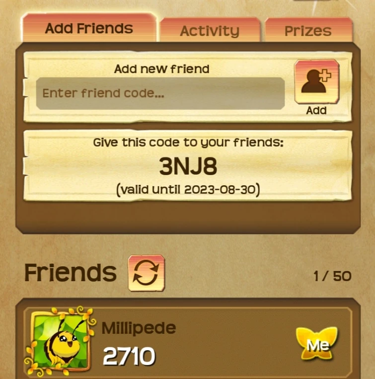 Friend code valid until August 30, 2023 | Fandom