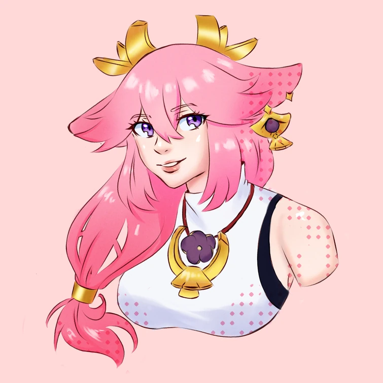 Yae miko is colored | Fandom
