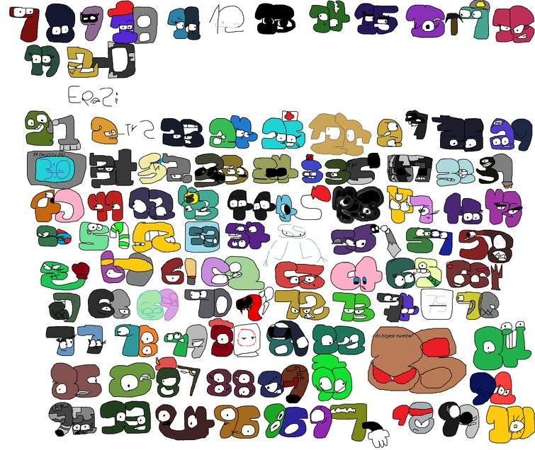 the designs of numbers of the lore but colored!!11!1 | Fandom