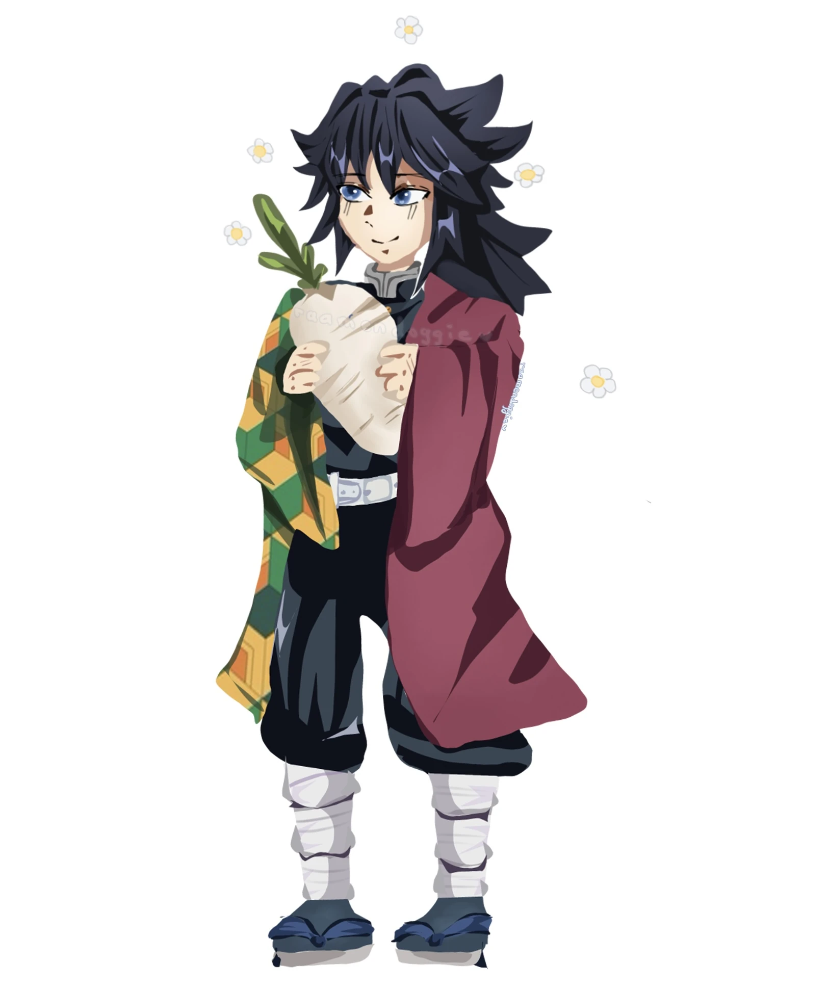 I drew giyu :3 and his daikon | Fandom