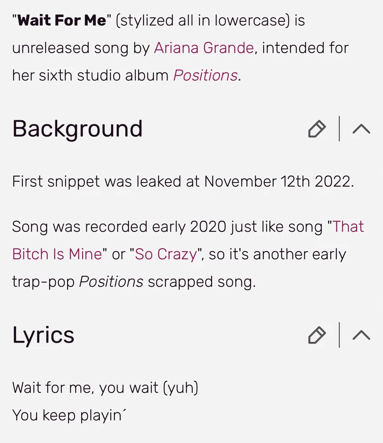 “WAIT FOR ME” IS NOT A REAL SONG | Fandom