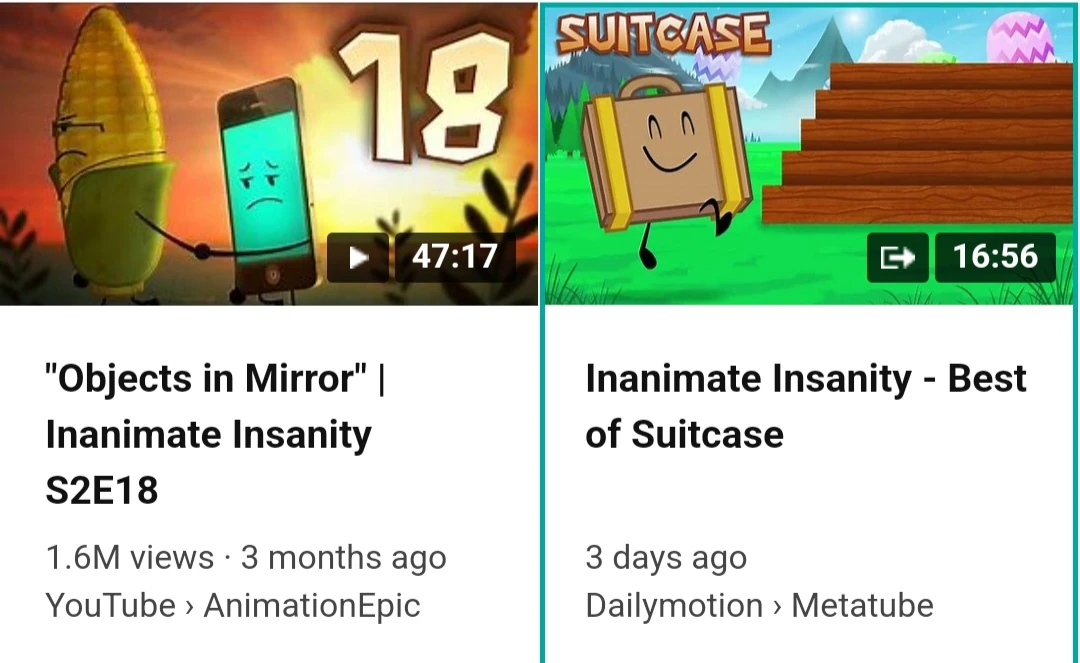 Objects In Mirror Is Next To A New Inanimate Insanity Video From 3 Days ...