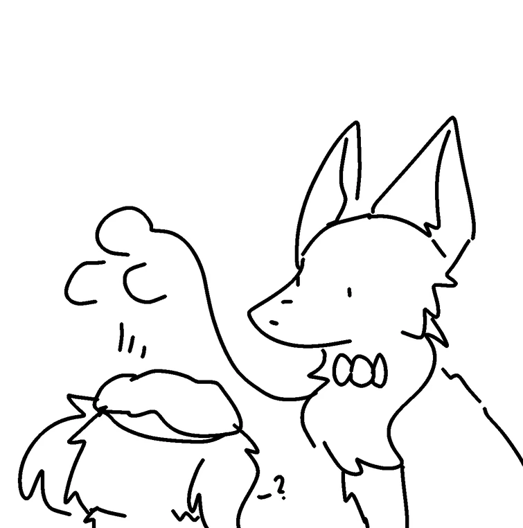 Stoopid “comic” I made where Pizzahead is a fox/ peppino is a cat yes ...