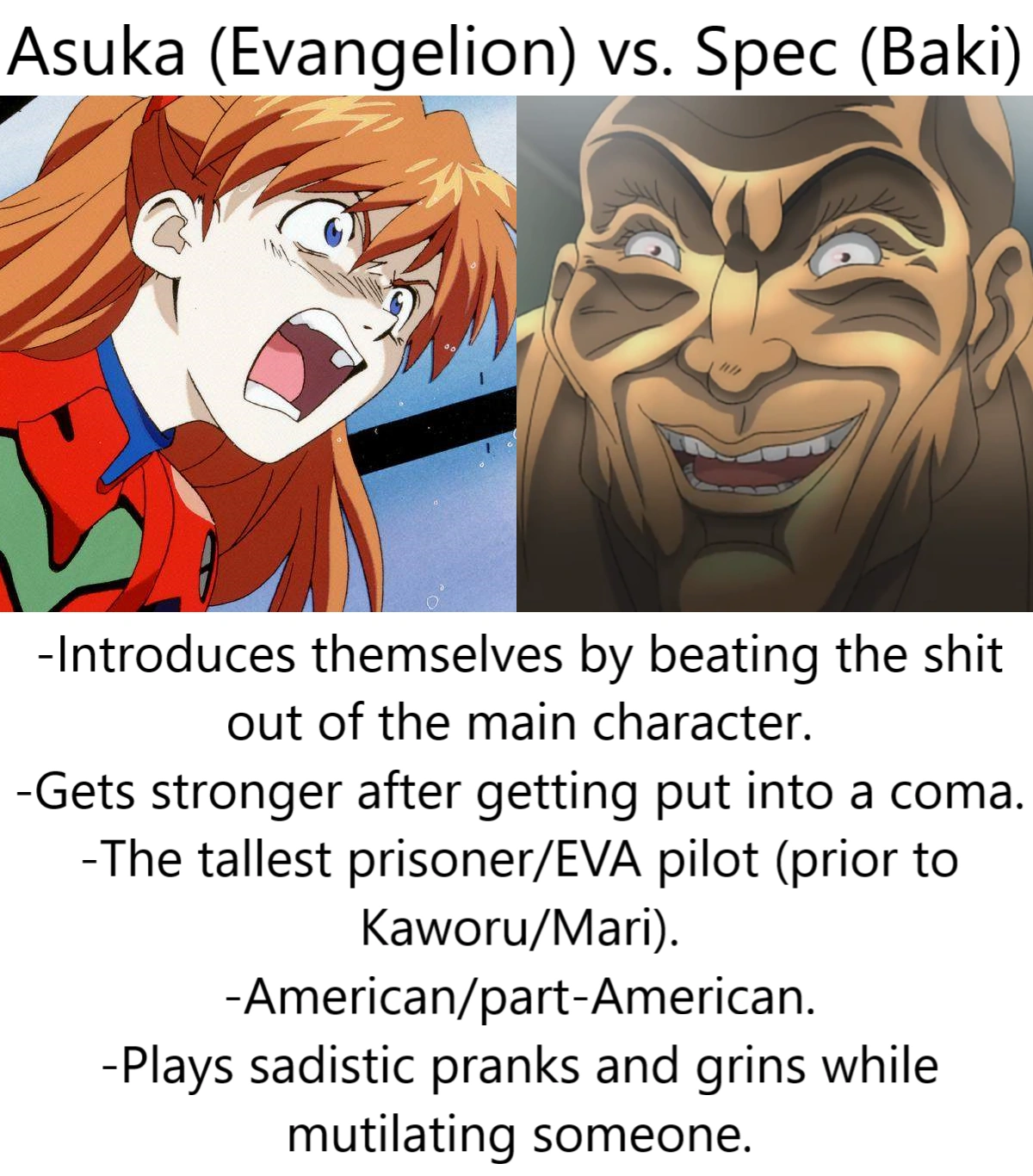 I swear, if Asuka was in Baki, she'd totally be female version of Spec ...