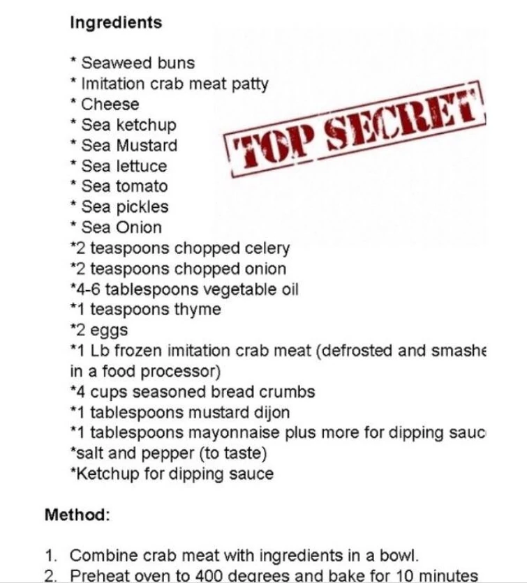 The Krabby Patty secret formula is... | Fandom