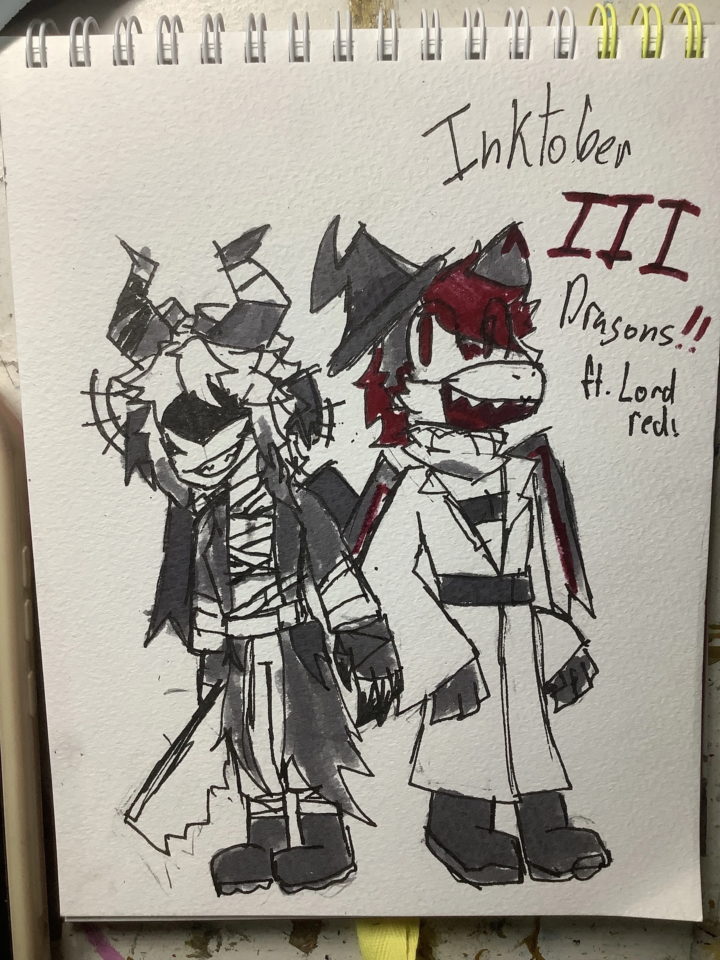 Inktober day 3!! Dragons!! | Fandom