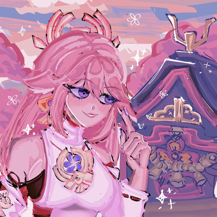 I drew Yae miko!! | Fandom