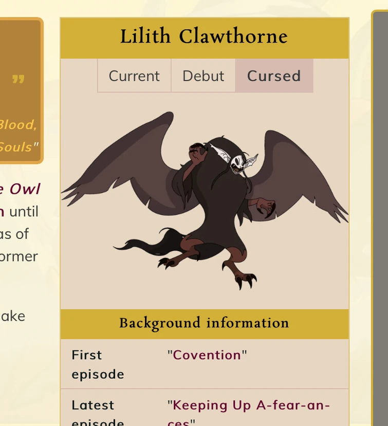 Hey! My art of cursed Lilith was added to Liliths main page, that’s ...