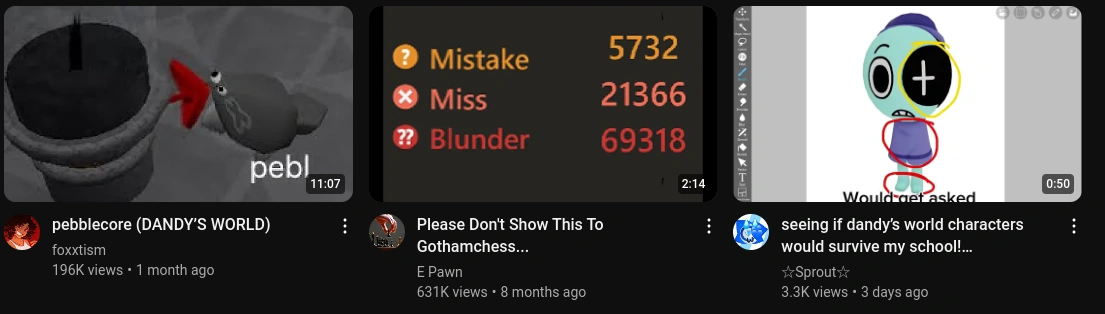 my YouTube FYP is acting up again (not as bad as last time) | Fandom