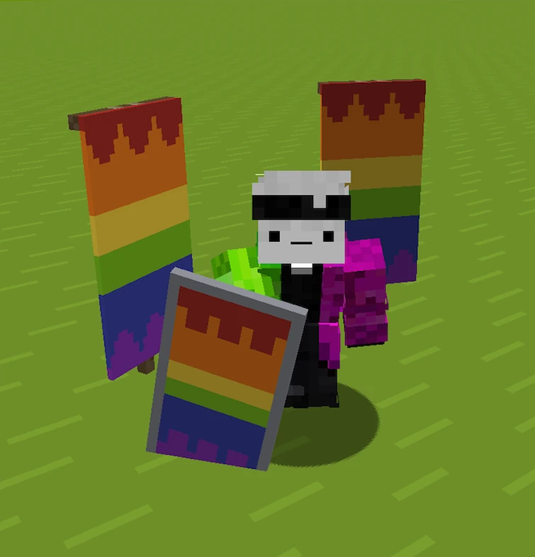 a couple pride flags and shields in mc | Fandom