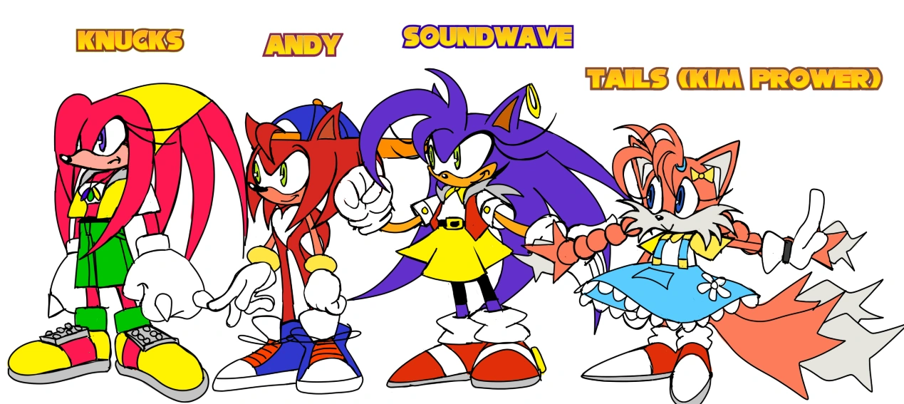 After 1 year I updated my Genderbend Sonic designs with 9 characters. | Fandom