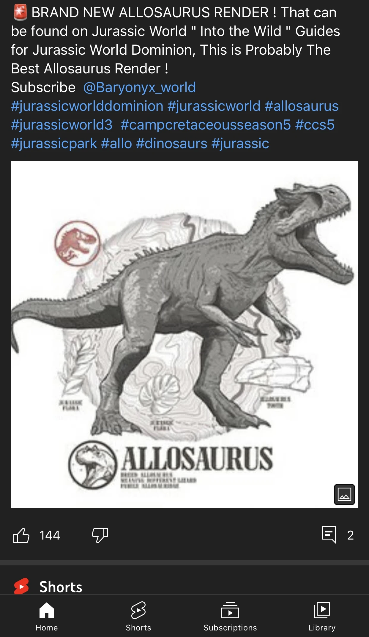 New Allosaurus render. | Fandom