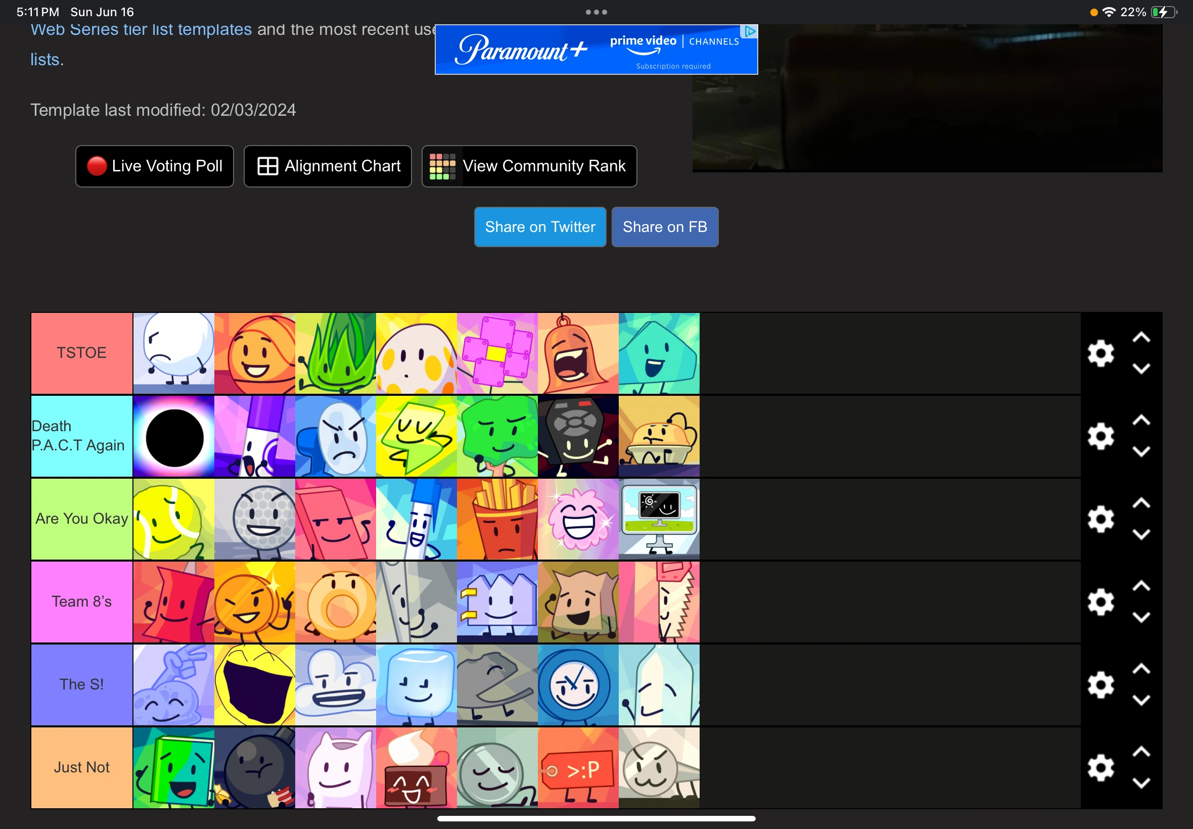 TPOT teams but the contestants on each team are lined up by my best to ...