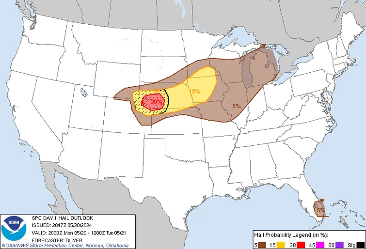 Current SPC Day 1 Outlook - ENH Risk possibly lead by a Hatched 30% ...