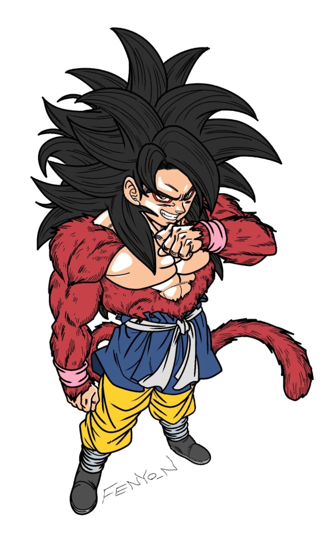 Would SS4 look better on GT Goku with his normal clothes? | Fandom