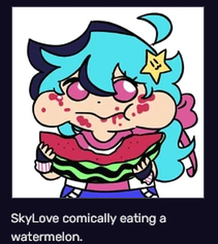 short compilation of skys comically eating watermelons | Fandom