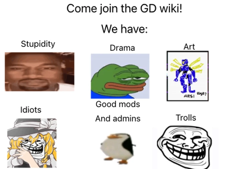 Come join the GD wiki! | Fandom