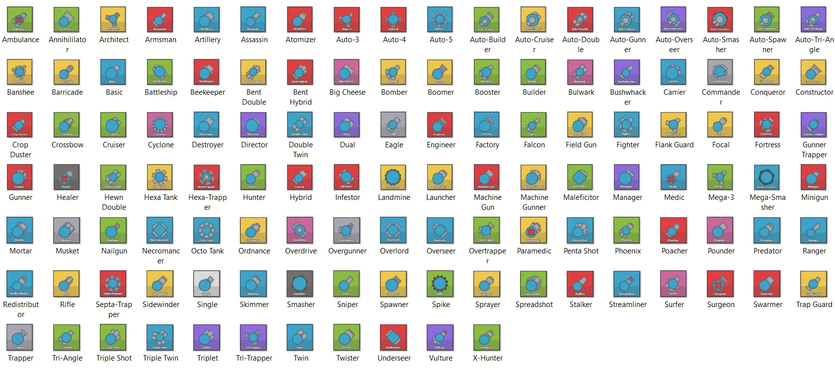 Every Arras.io tank in alphabetical order. | Fandom