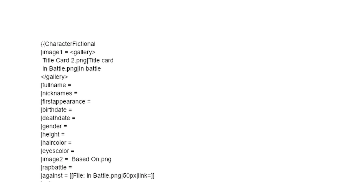 TEMPLATES TO CREATE RAP BATTLES AND CHARACTERS PAGES! Feel free to use ...