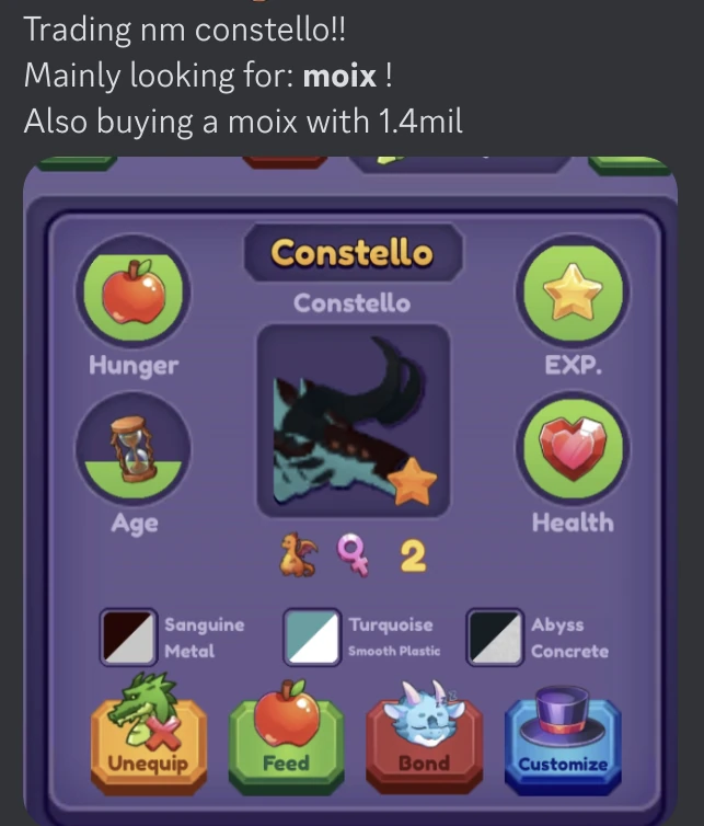 Trading CONSTELLO ! | Fandom