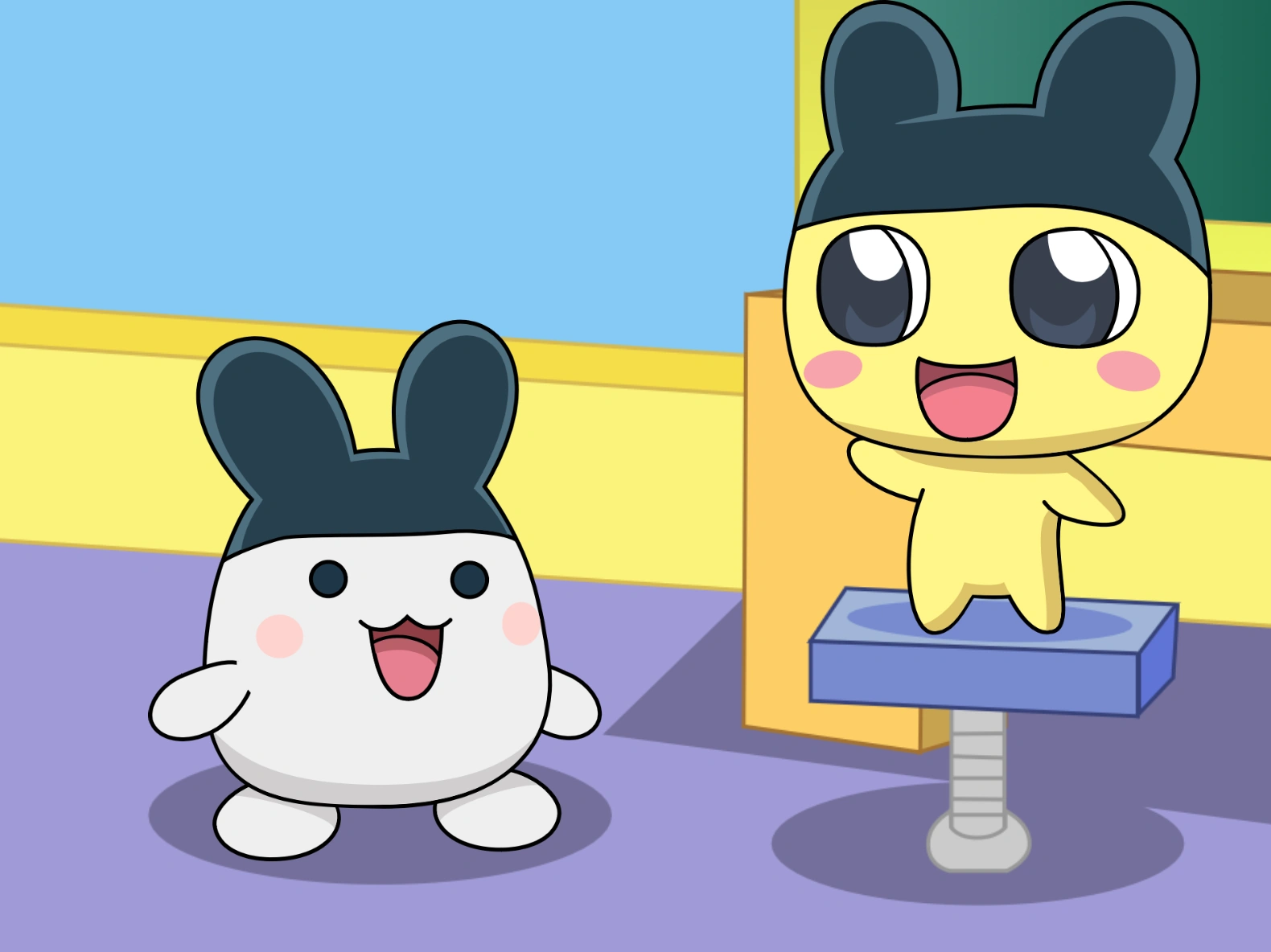 Happy birthday Mimitchi! And it's time for a visit to Mametchi's house ...