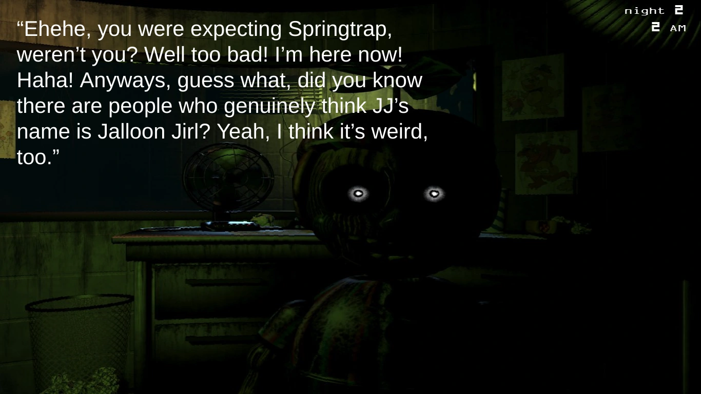 Springtrap's odd facts #...? | Fandom