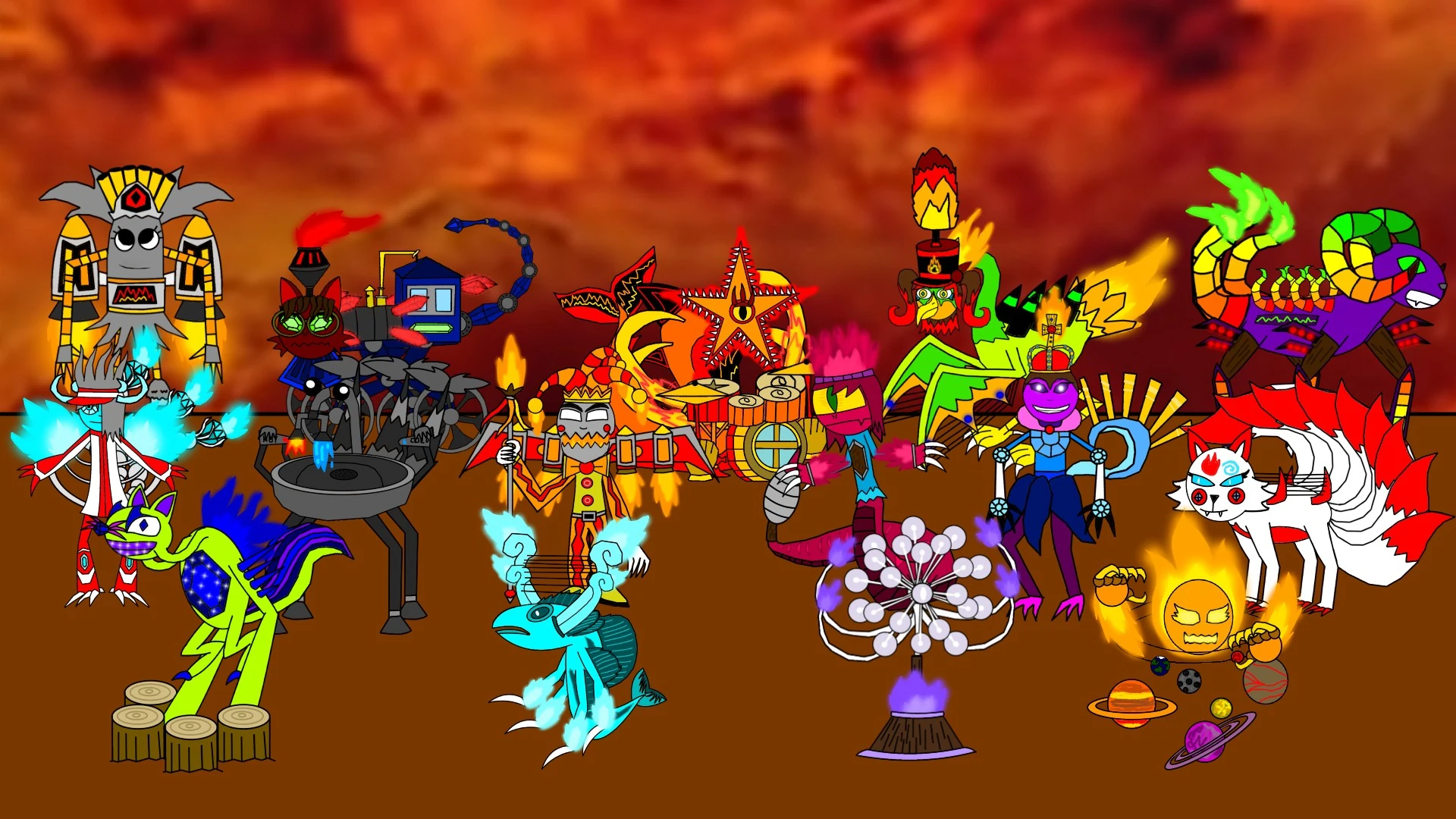 All of the Elementhereal TRIPLES that have the Blaze element are ...