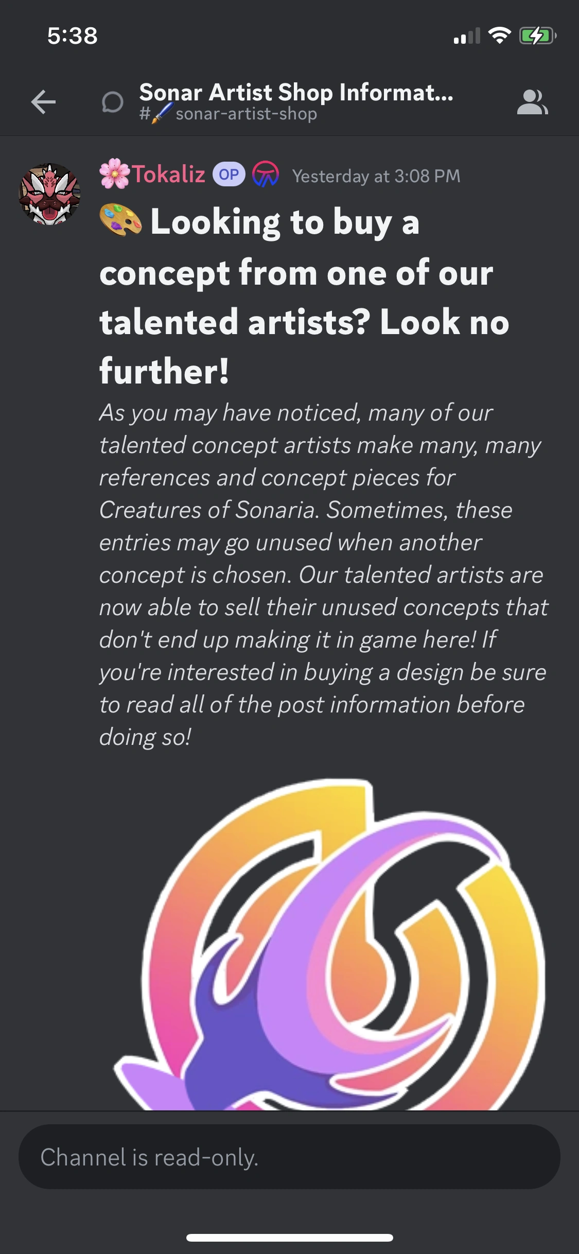 The CoS discord is having it so concept creators can sell their ...