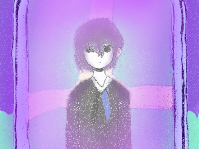 its a mirror. it only shows true emotions to those who hide it ...