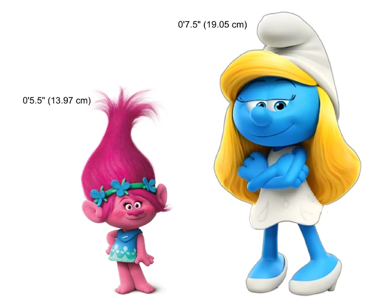 Canon height comparison between Poppy and Smurfette | Fandom