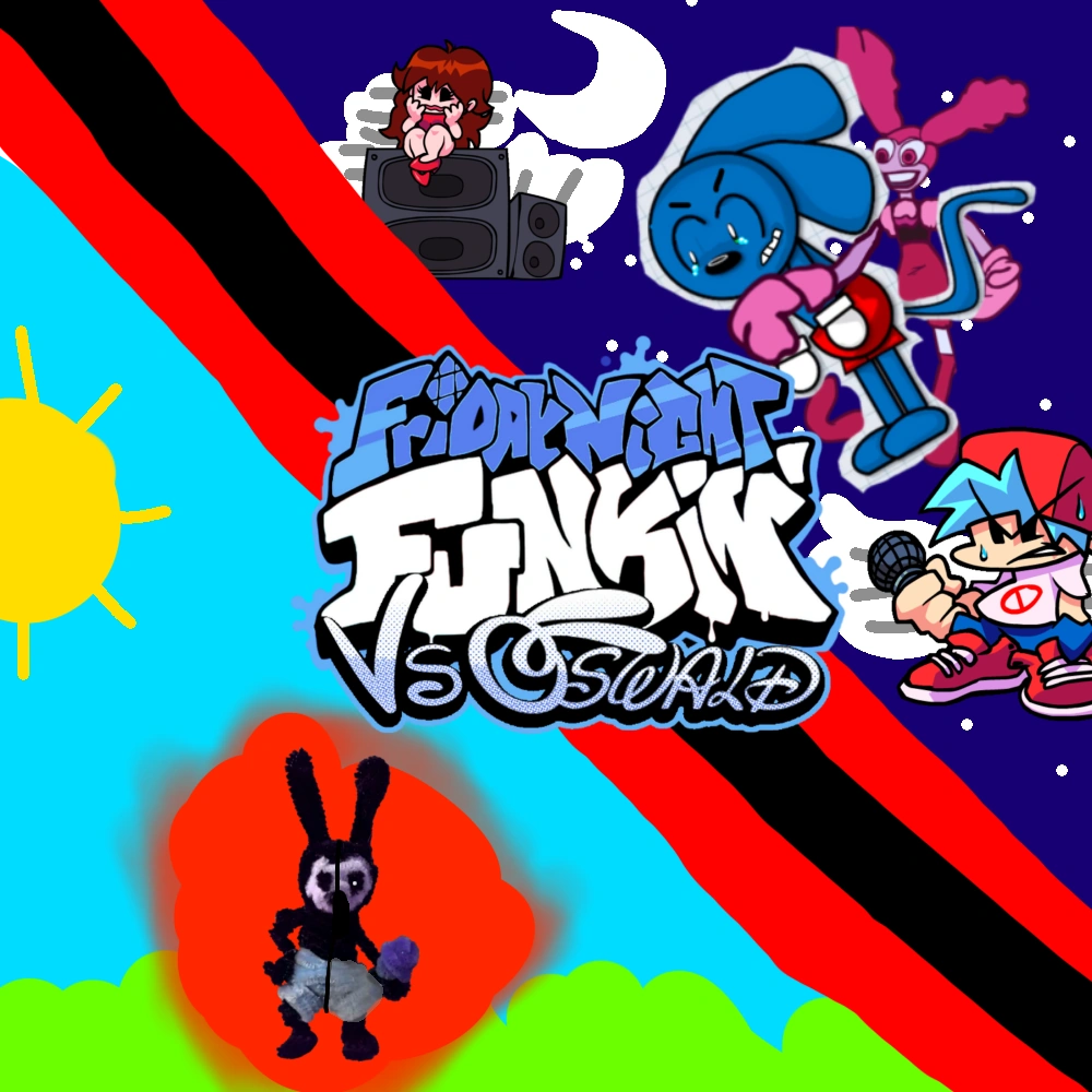 FNF vs oswald (lucky rabbit) phase 3 boss plush Oswald (lucky rabbit ...