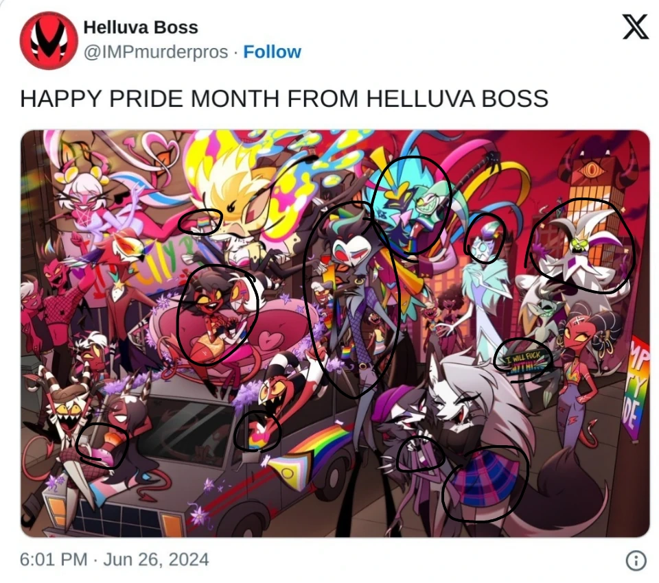 Quick explaination for the pride month Helluva Boss art | Fandom