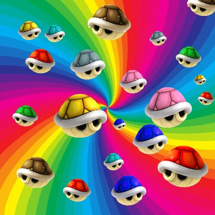 Artwork: Rainbow spiral with Koopa shells | Fandom