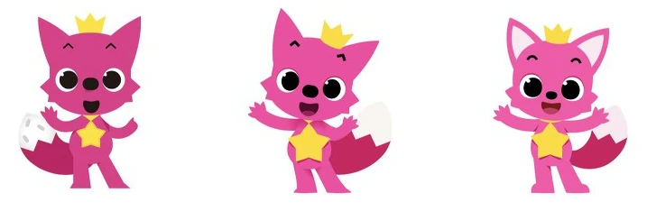 Can you spot the differences between the 3 modern Pinkfong designs ...