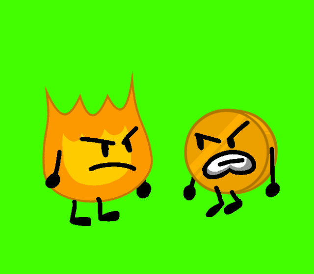 Firey and coiny slapping in green screen | Fandom