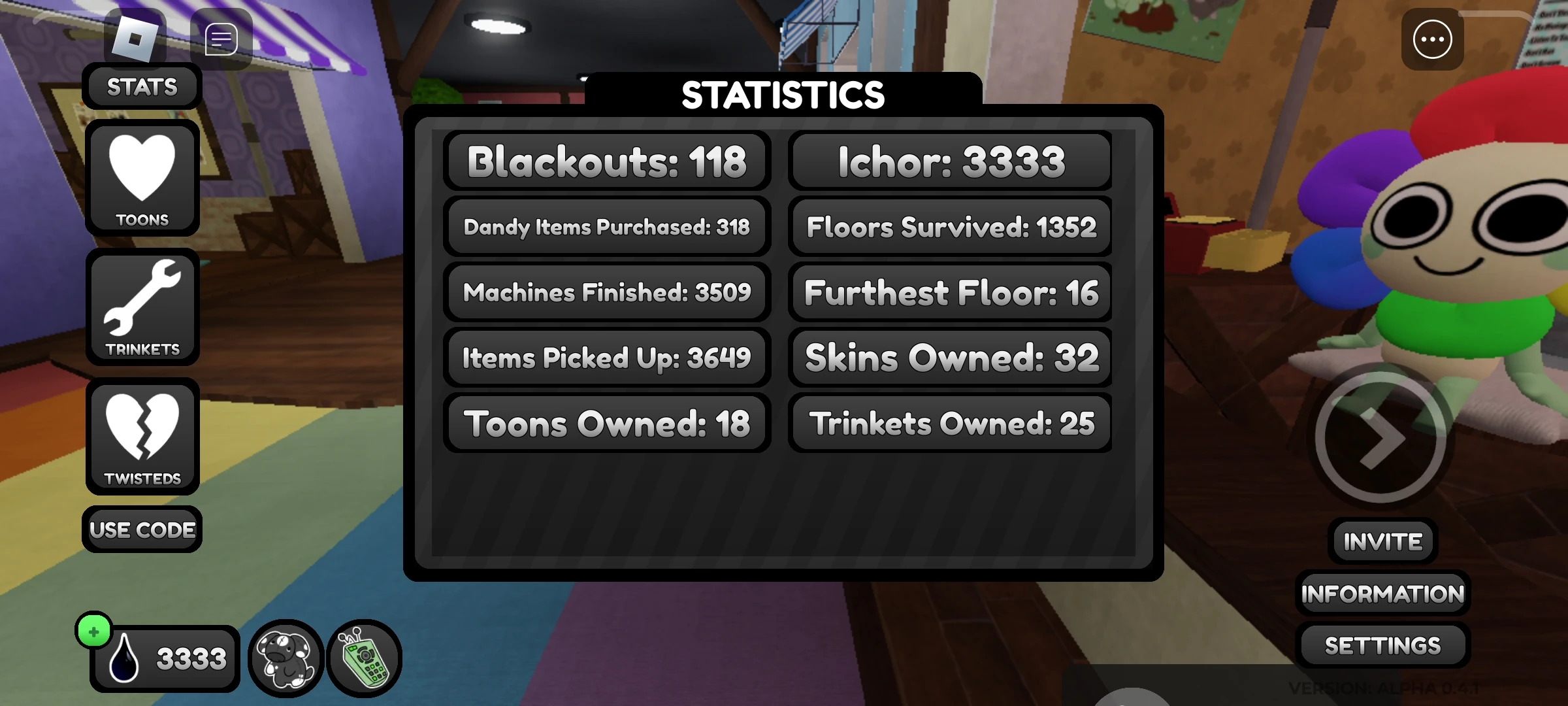 stats and toon check | Fandom