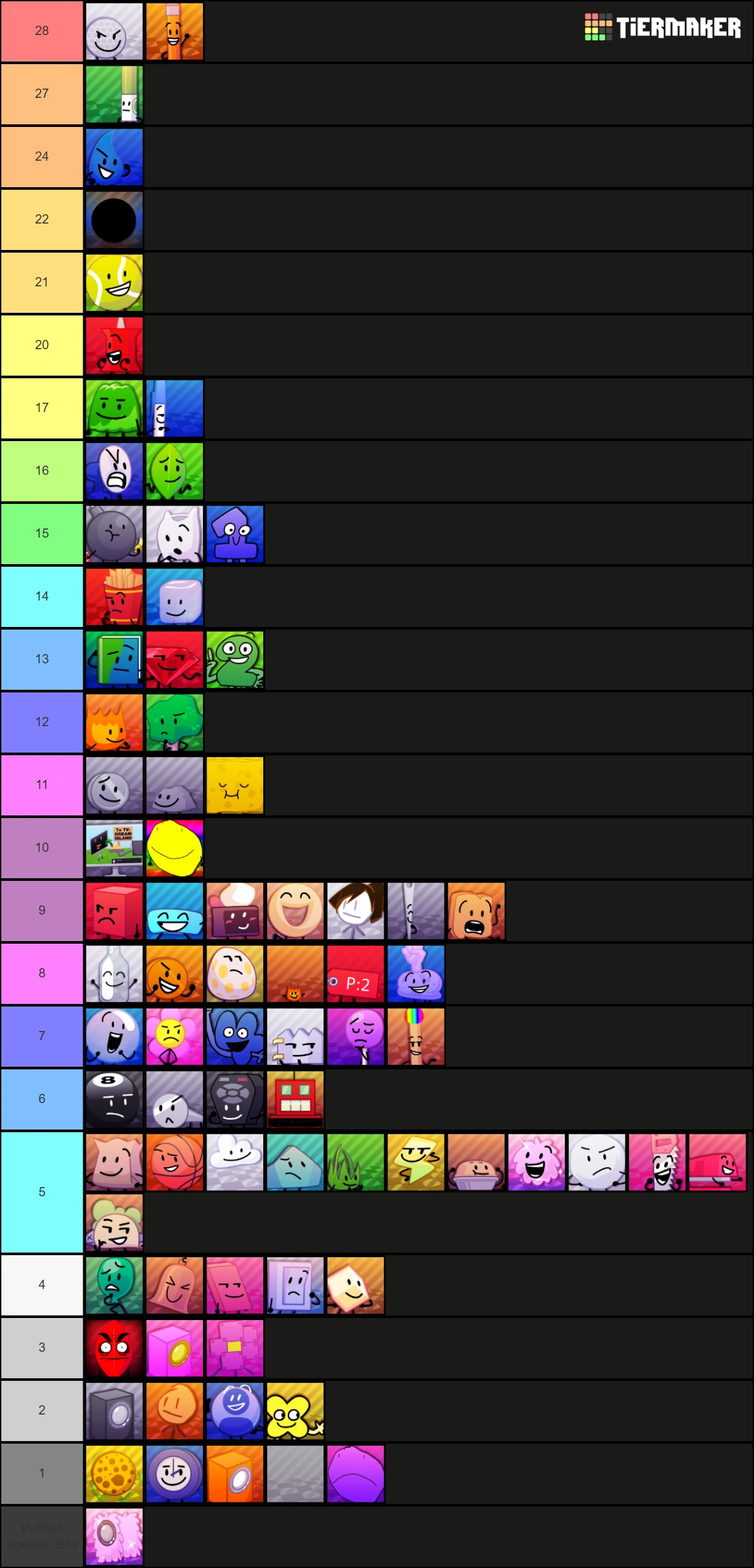 Who voted for their favorite BFDI character results | Fandom